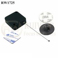 China RW1725 Square Security Tether Plus Dia 38mm Circular Adhesive Plastic Plate for sale