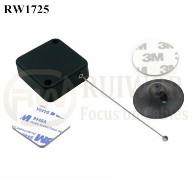 China RW1725 Square Security Tether Plus Dia 38mm Circular Adhesive Plastic Plate for sale