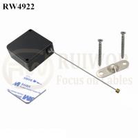 China RW4922 Square Ratcheting Retractable Tether Plus Stop Function 10x31MM Two Screw Perforated Oval Metal Plate Connector Installed By Screw for sale