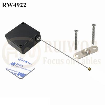 China RW4922 Square Ratcheting Retractable Tether Plus Stop Function 10x31MM Two Screw Perforated Oval Metal Plate Connector Installed By Screw for sale
