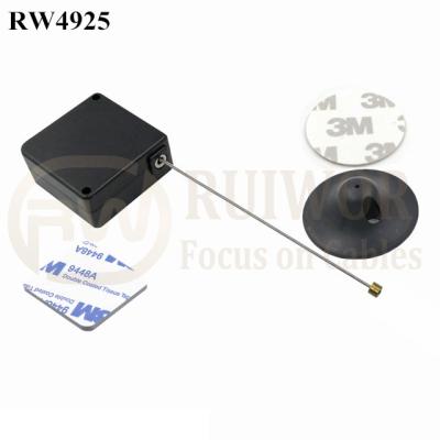 China RW4925 Square Ratcheting Retractable Tether Plus Ratchet Function And Dia 38mm Circular Adhesive Plastic Plate for sale