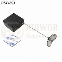 China RW4921 Square Ratcheting Retractable Tether Plus Ratchet Function And 33x19MM Oval Sticky Flexible Rubber Tips for sale