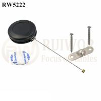 China RW5222 Round Anti Theft Retractor Plus 10x31MM Two Screw Perforated Oval Metal Plate Connector Installed By Screw for sale