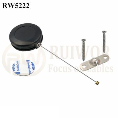 China RW5222 Round Anti Theft Retractor Plus 10x31MM Two Screw Perforated Oval Metal Plate Connector Installed By Screw for sale
