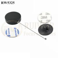 China RW5325 Round Security Display Tether Plus Dia 38mm Circular Adhesive Plastic Plate for sale
