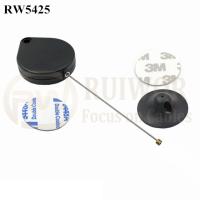 China RW5425 Heart-Shaped Security Pull Box Plus Dia 38mm Circular Adhesive Plastic Plate for sale