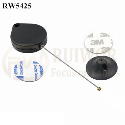 China RW5425 Heart-Shaped Security Pull Box Plus Dia 38mm Circular Adhesive Plastic Plate for sale