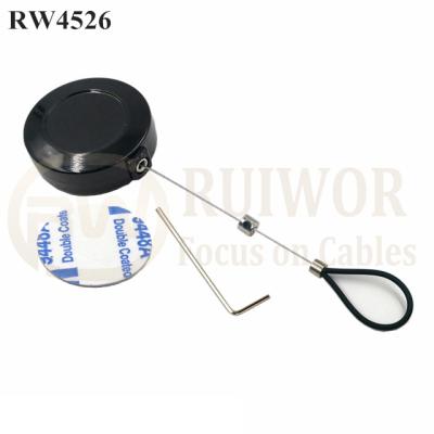 China RW4526 Round Mini Display Pull Box Plus Adjustable Stainless Steel Wire Loop Coated Silicone Hose for sale