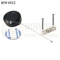 China RW4522 Round Display Pull Box Plus 10x31MM Two Screw Perforated Oval Metal Plate Connector Installed By Screw for sale