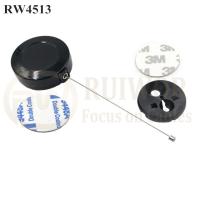China RW4513 Round Display Pull Box Plus Dia 30MMx5.5MM Circular Adhesive ABS Block for sale