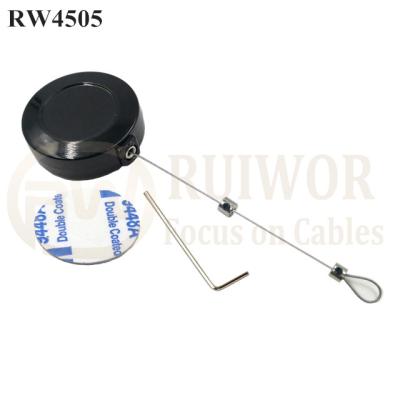 China RW4505 Round Mini Display Pull Box Plus Adjustalbe Lasso Loop End By Small Lock And Allen Key for sale