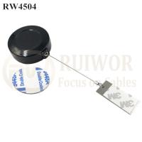China RW4504 Round Display Pull Box Plus 45X19mm Rectangular Sticky Metal Plate for sale
