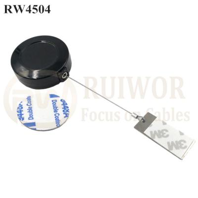 China RW4504 Round Display Pull Box Plus 45X19mm Rectangular Sticky Metal Plate for sale