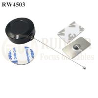 China RW4503 Round Display Pull Box Plus Rectangular Adhesive Metal Plate for sale