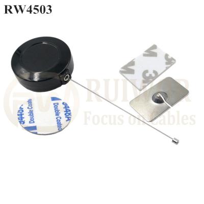 China RW4503 Round Display Pull Box Plus Rectangular Adhesive Metal Plate for sale
