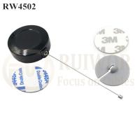 China RW4502 Round Display Pull Box Plus Dia 30mm Circular Adhesive ABS Plate for sale
