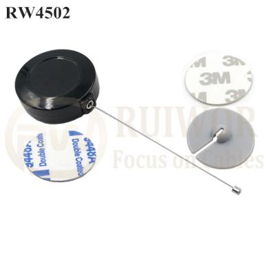 China RW4502 Round Display Pull Box Plus Dia 30mm Circular Adhesive ABS Plate for sale