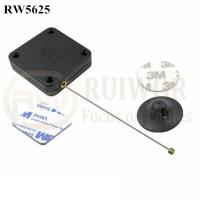China RW5625 Square Heavy Duty Retractable Cable Plus Dia 38mm Circular Adhesive Plastic Plate for sale