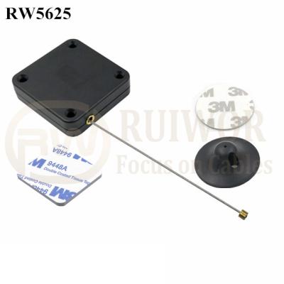 China RW5625 Square Heavy Duty Retractable Cable Plus Dia 38mm Circular Adhesive Plastic Plate for sale