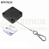 China RW5624 Square Heavy Duty Retractable Cable Plus Key Hook for sale
