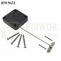China RW5622 Square Heavy Duty Retractable Cable Plus 10x31MM Two Screw Perforated Oval Metal Plate Connector Installed By Screw for sale
