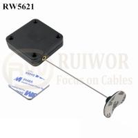 China RW5621 Square Heavy Duty Retractable Cable Plus 33X19MM Oval Sticky Flexible Plate for sale