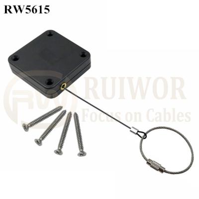China RW5615 Square Heavy Duty Retractable Cable Plus Wire Rope Ring Catch for sale