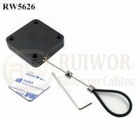 China RW5626 Square Heavy Duty Retractable Cable Plus Adjustable Stainless Steel Wire Loop Coated Silicone Hose for sale