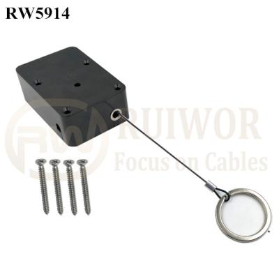 China RW5914 Cuboid Heavy Duty Retractable Tether Pause Function Optional Plus With Demountable Key Ring for sale