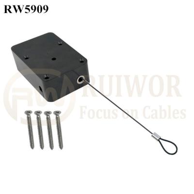 China RW5909 Cuboid Heavy Duty Retractable Tether Ratchet Function Optional Plus Size Customizable Fixed Loop End for sale