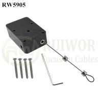 China RW5905 Cuboid Heavy Duty Retractable Tether Stop Function Optional Plus Adjustalbe Lasso Loop End By Small Lock And Allen Key for sale