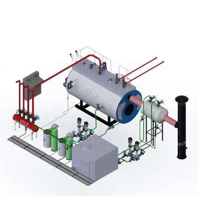 China Fire Tube Three Pass Natural Gas Fired 10ton/Hr Steam Boiler for Textile Industrial for sale