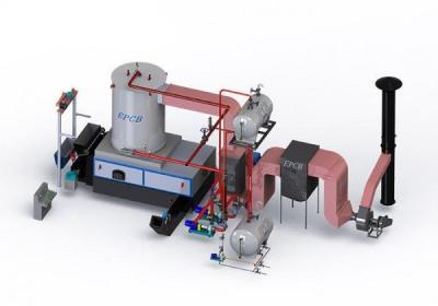 China Vertical Chain Grate Coal Fired Thermal Oil Heater Boiler For Food Plant for sale