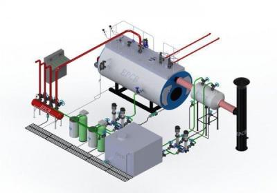 China Ultra Low Nitrogen 3 PASS Fire Tube Steam Boiler For Food Industry for sale