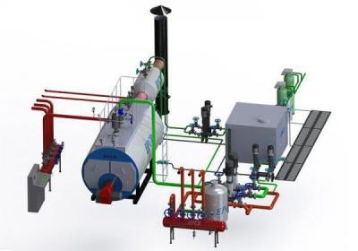 China Industrial Gas Fired Hot Water Furnace Horizontal Wet Back Fire Tube Structure for sale