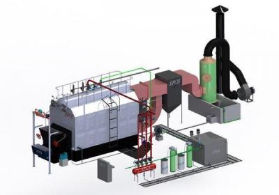 China EPCB Horizontal Biomass Fired Water Tube Steam Boiler Chain Grate 1~25T/H for sale