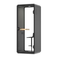 China Grey Small Soundproof Office Pod / Noise Proof Booth For Airport Office for sale