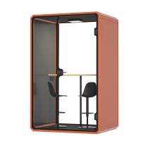 China Orange Office Sound Insulation Pod Booth Middle Size For Home Airport Mall for sale
