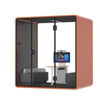 China Durable Modern Soundproof Meeting Pods Wall Mount Office Modular Acoustic Booth for sale