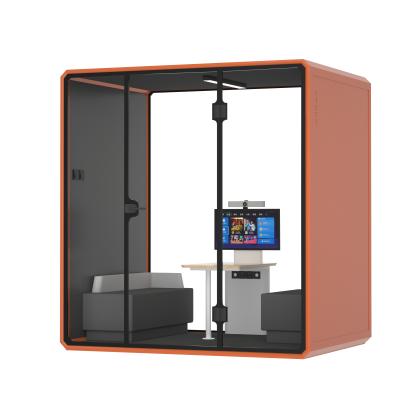 China Durable Modern Soundproof Meeting Pods Wall Mount Office Modular Acoustic Booth for sale