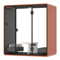 China Customizable Private Sound Proof Office Booth With LED Furniture for sale