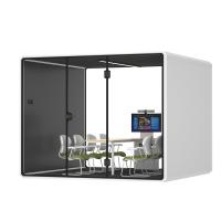 China Office Noise Cancelling Acoustic Work Pods With Magnetic Seal Glass Door for sale