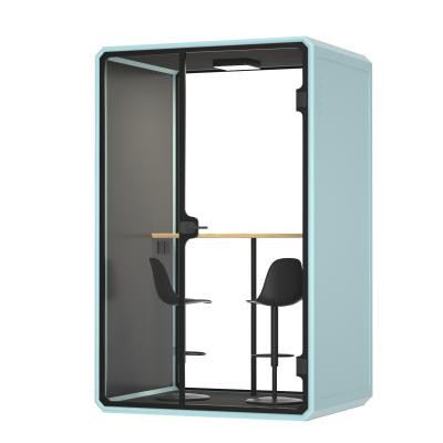 China Lighting Ventilation Soundproof Office Pods Aluminum Frame Private Work Pods for sale
