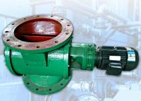 China DN300 Discharge Rotary Valve Bulk Material With Speed Reducer for sale