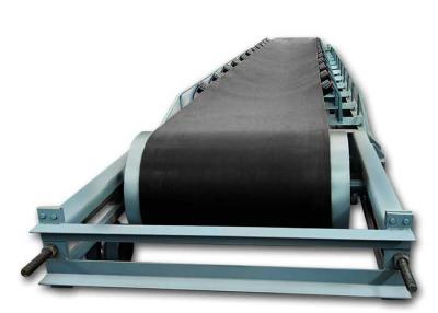 China Double Feeding Troughed Belt Conveyor  V Rollers Heavy Steel Frames for sale