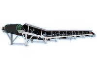 China Simple Inclined Belt Conveyor , Crushed Stone Easy Loading Heavy Duty Conveyor for sale