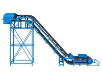 China 11m3/H Horizontal Idler Roller Cleated Sidewall Conveyor for sale