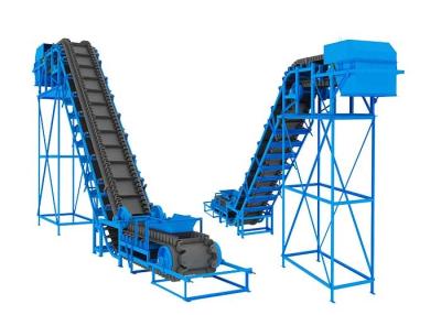 China Continuous Transporting Corrugated Flang 90 Degree Side Belt Conveyor for sale
