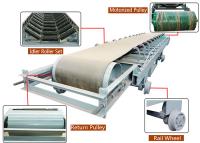 China 12mm Thickness Flat Belt Conveyor Rhombuses Rubber Heat Resistant  Two Way Unloading for sale