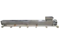 China SS304 Material U Trough Screw Conveyor Long Distance Hanging Bearing for sale